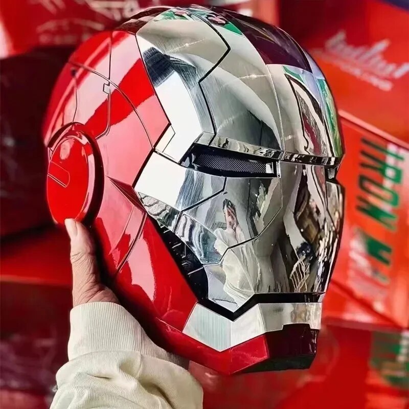 XSociety®️ Official MK5 Iron Man Helmet - in Built Jarvis AI - Grey ...