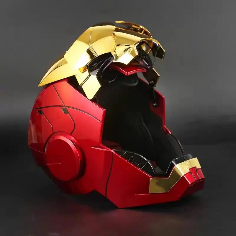 XSociety®️ Gold Iron Man Helmet - MK5 Jarvis Iron Man Mask - Grey ...