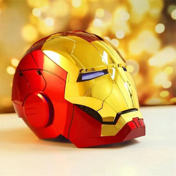 XSociety®️ Gold Iron Man Helmet - MK5 Jarvis Iron Man Mask - Grey ...