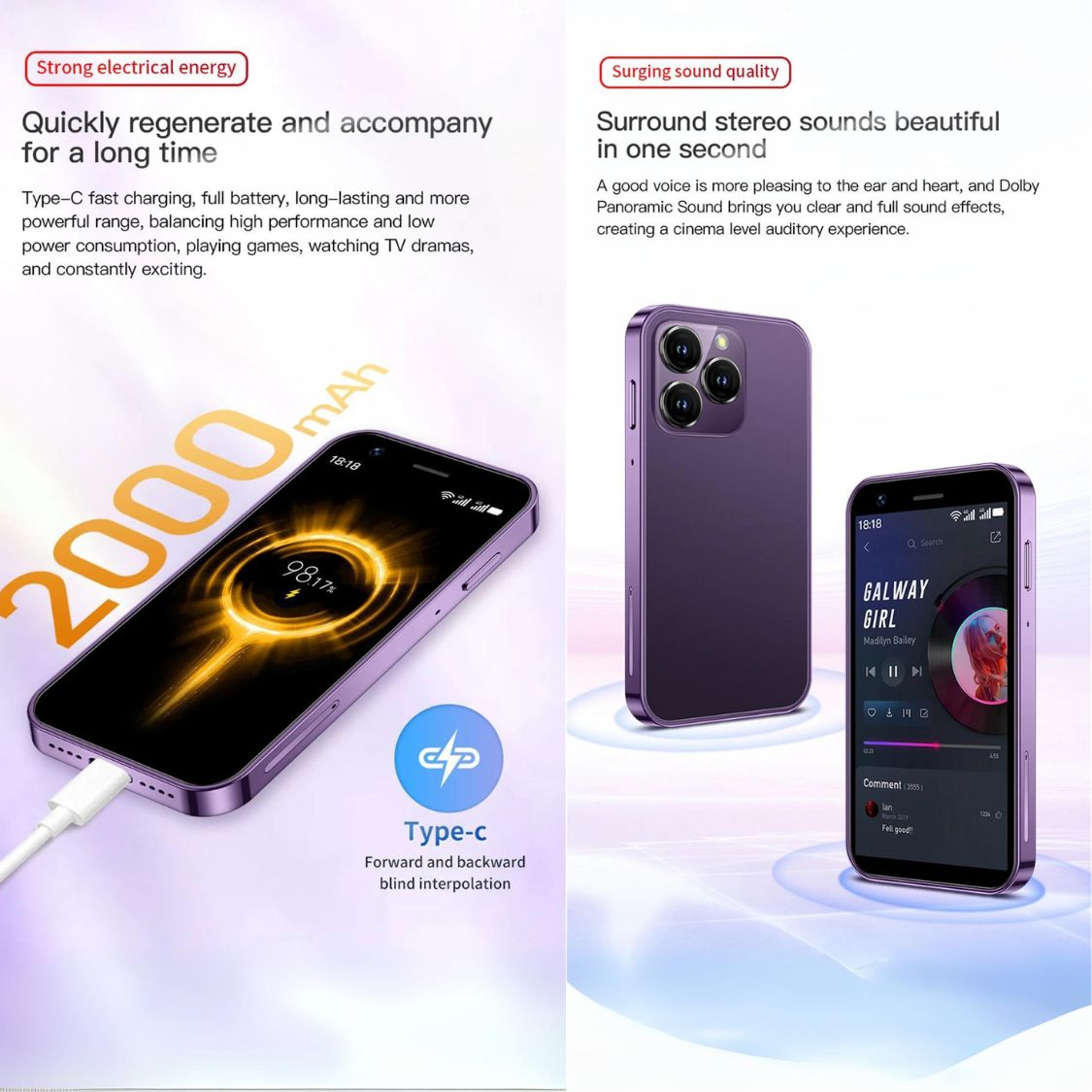 Soyes®️ T1 Pro - World's Smallest Android Smartphone - Grey Technologies