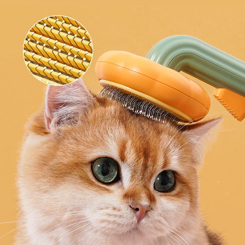 CatKare®️ Self Cleaning Slicker Brush - Easy Pets Grooming - Grey ...
