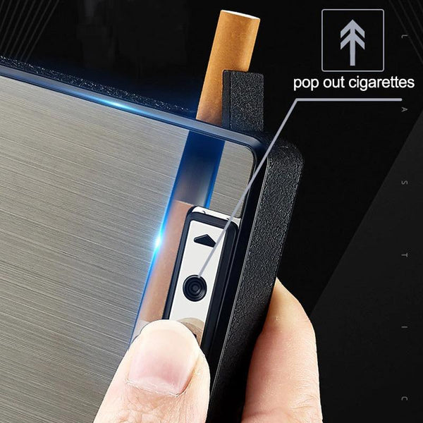 Mafby® Electronic Lighter with Cigarette Case - Grey Technologies