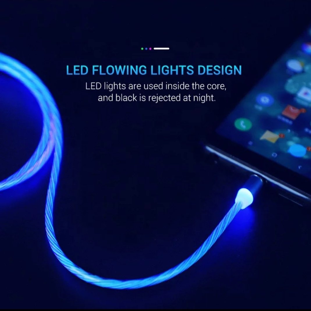 Glowing USB Cables | Android , iOS and Type C - Grey Technologies