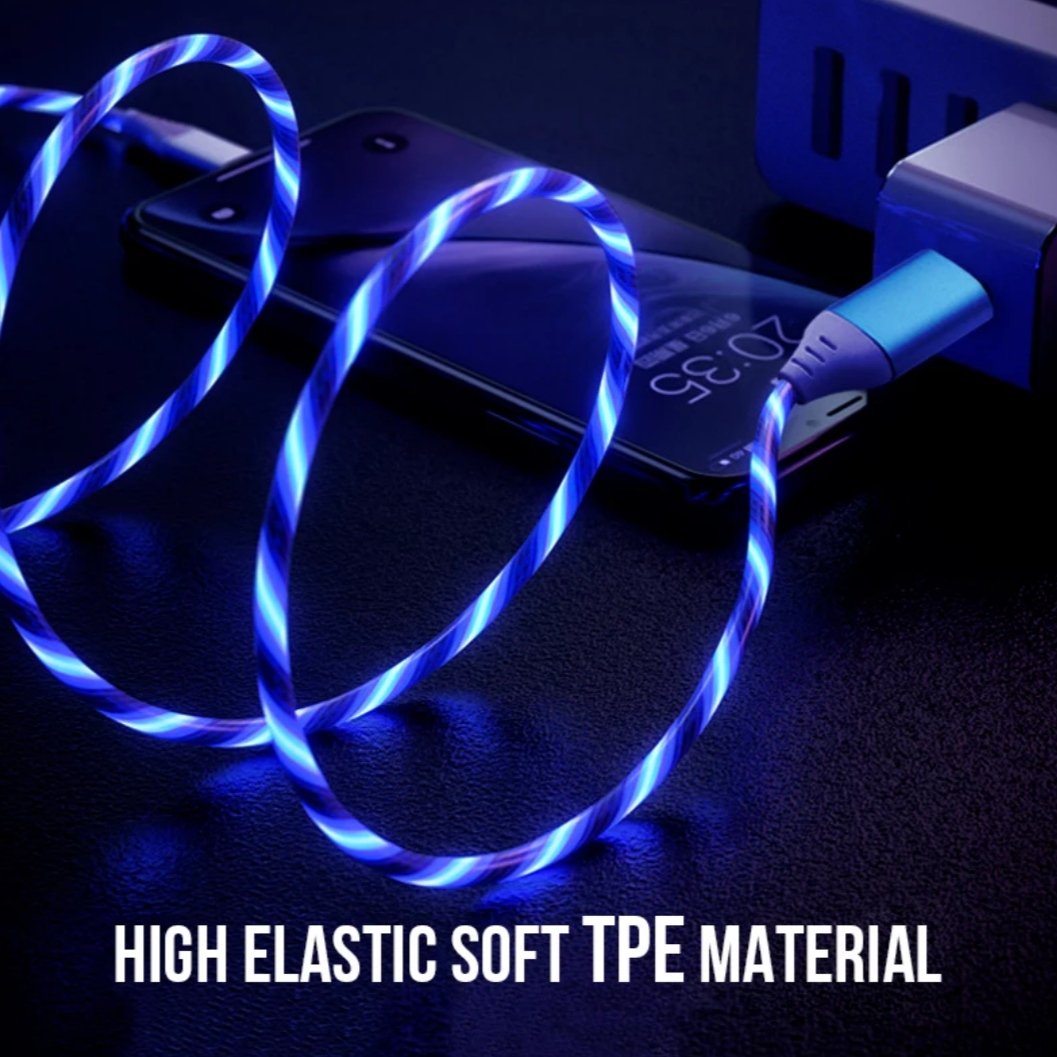 Glowing USB Cables | Android , iOS and Type C - Grey Technologies