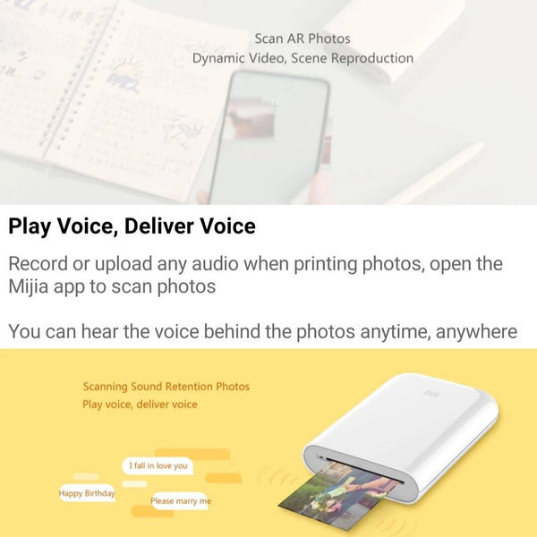 Xiaomi® AR Mini Printer ( Portable Printer ) - Grey Technologies