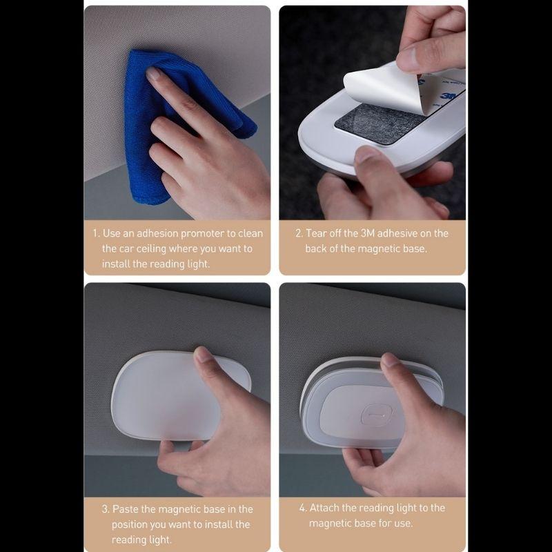 Baseus® Smart Reading Light for Car | Touch Control - Grey Technologies