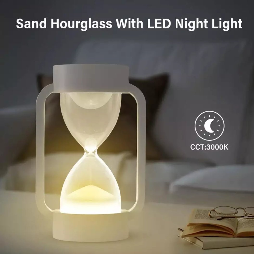 Smart Hourglass Timer - With LED Lamp - Grey Technologies