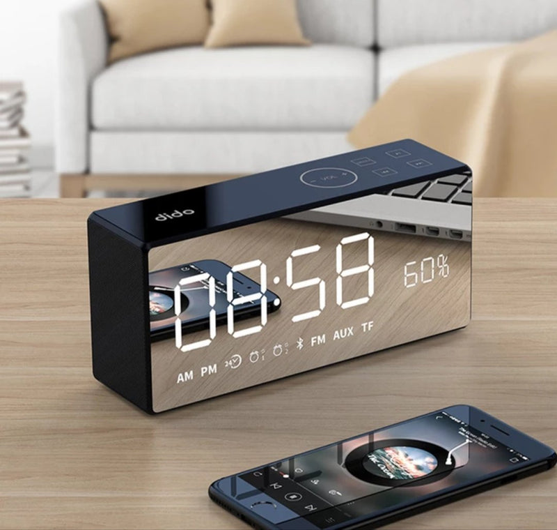 Smart Alarm Clock - With Bluetooth Speaker - Grey Technologies